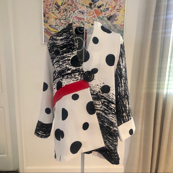 IC By Connie K | Jackets & Coats | Ic By Connie K Polka Dot Jacket ...